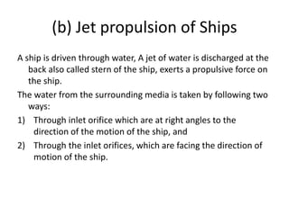 Hydraulic machines Jet Propulsion & Pelton Turbines | PPTX