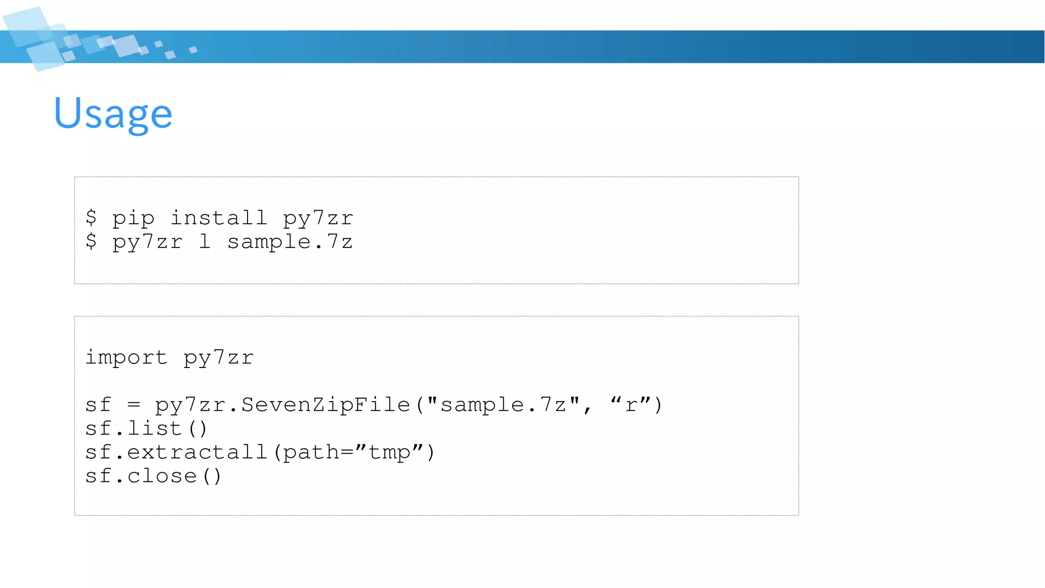 Intoroduction of py7zr | PPT