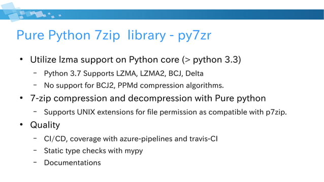 Intoroduction of py7zr | PPT