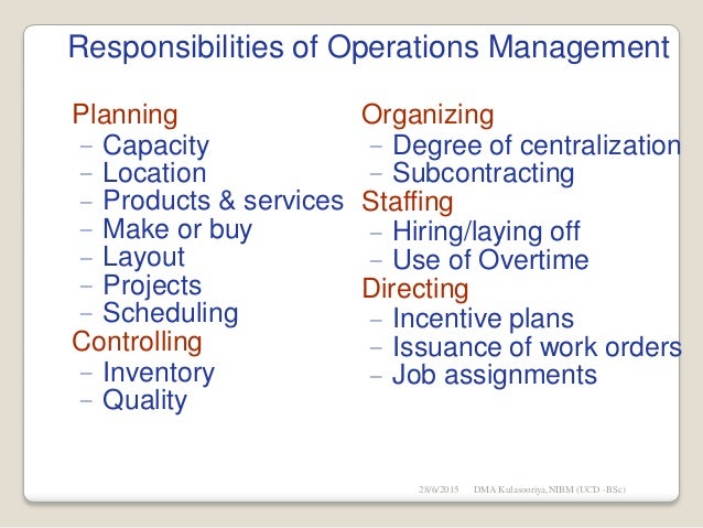 Introduction to operations