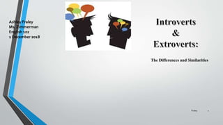 Introvert extrovert compare and contrast powerpoint | PPTX