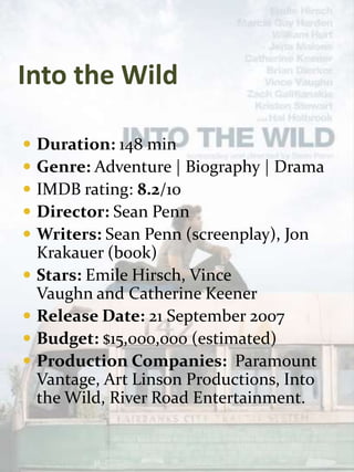 Into The Wild | PPTX