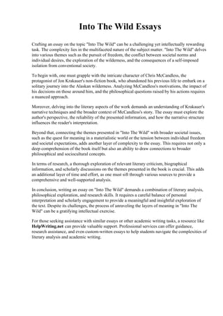 Into The Wild Essays.pdf