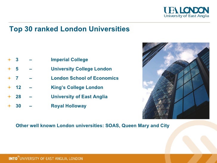 INTO UEA London agent powerpoint