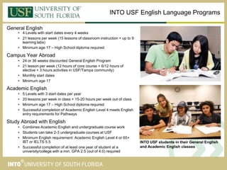 Into usf 2012 13 - short | PPTX | Undergraduate Education | College ...
