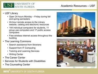 Into usf 2012 13 - short | PPTX | Undergraduate Education | College ...