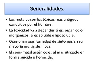 Intoxicación por metales pesados | PPTX