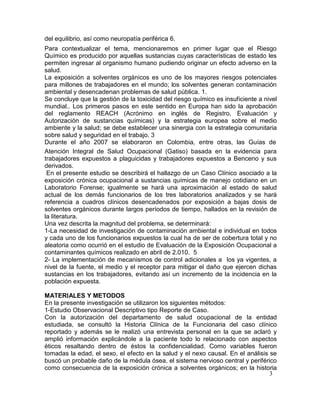 Intoxicacion cronica ocupacional por solventes organicos | DOCX