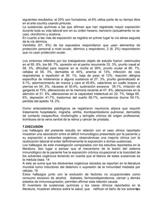 Intoxicacion cronica ocupacional por solventes organicos | DOCX
