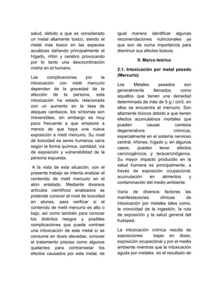 Intoxicación por metil mercurio en atún enlatado | PDF
