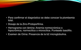 Intoxicacion por plomo | PPTX