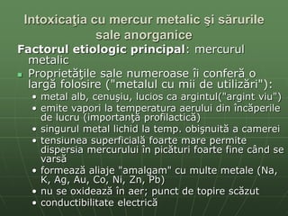 Intoxicatia cu mercur anorg | PPT