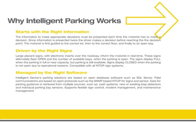 Intelligent Parking Brochure | PDF