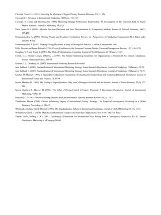 Int pricing factors and strategies | PDF | Business | Business and Finance