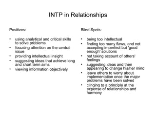 INTPs in Relationships | PPT