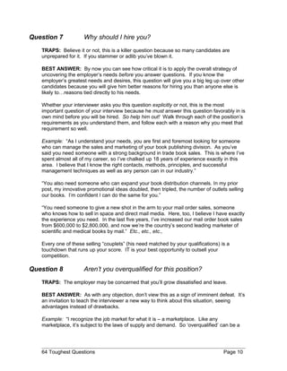 64 Most ImportantInterview Questions | PDF