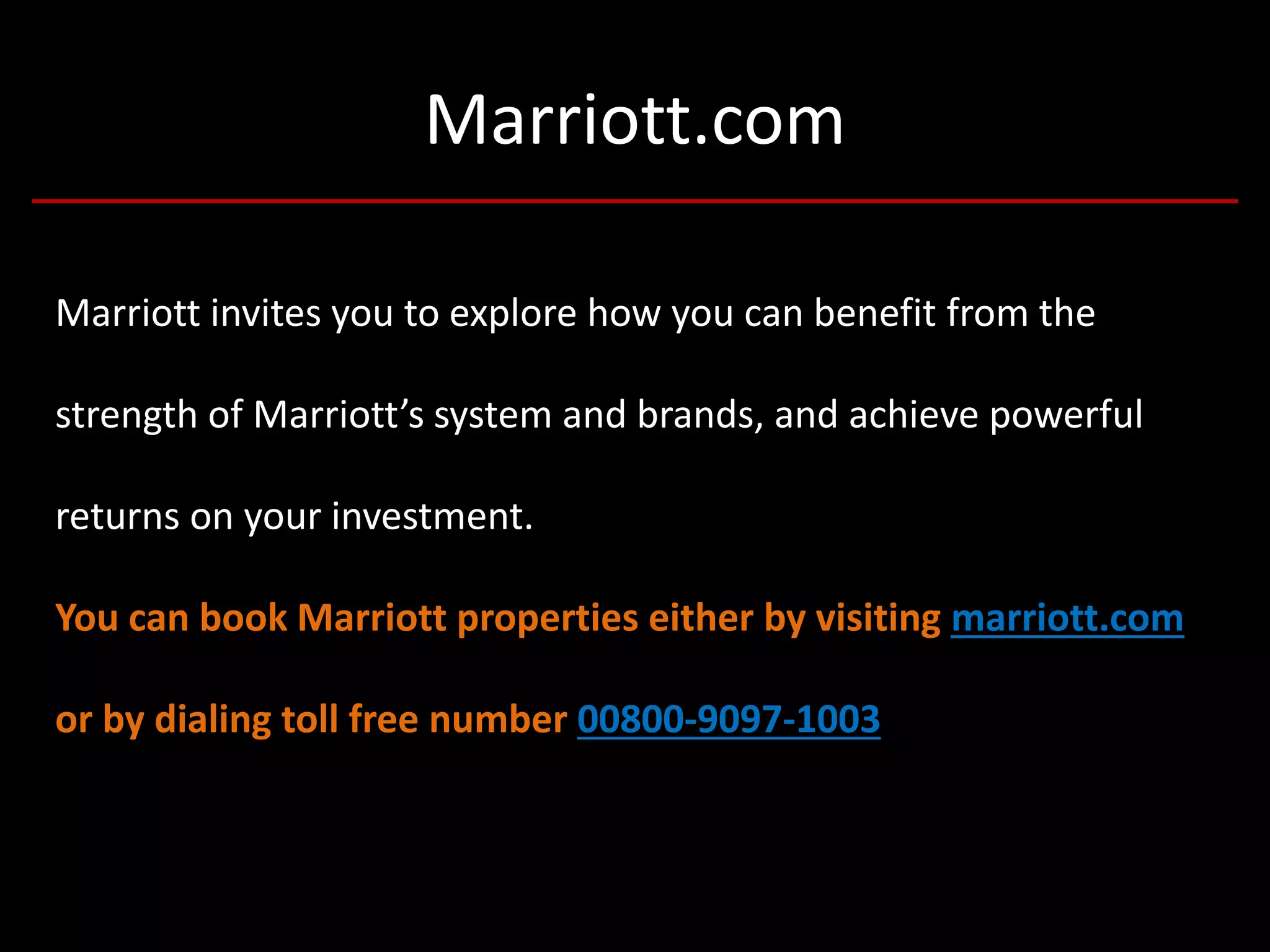 Intr. of marriott brands | PPTX