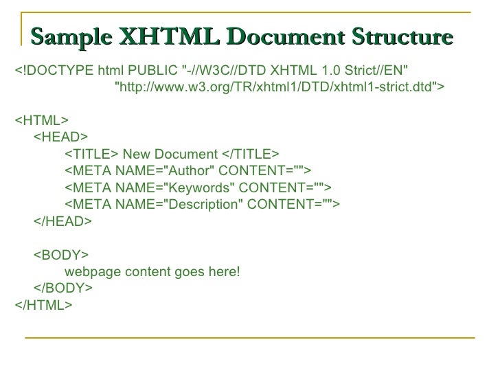 Intr To Html And Xhtml