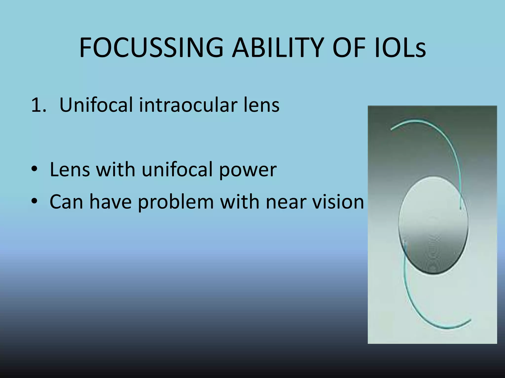 Intra ocular lens | PPTX