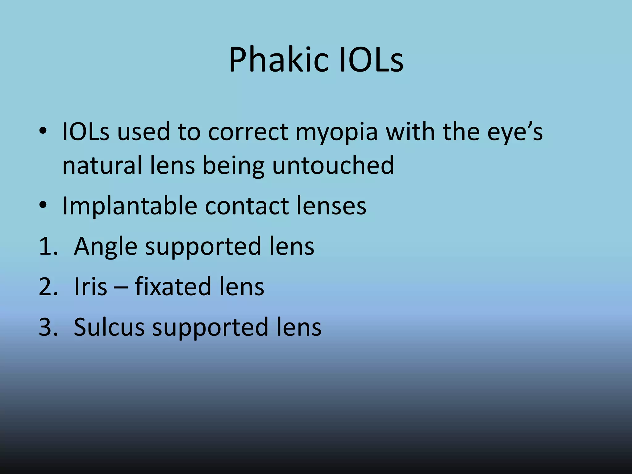 Intra ocular lens | PPTX