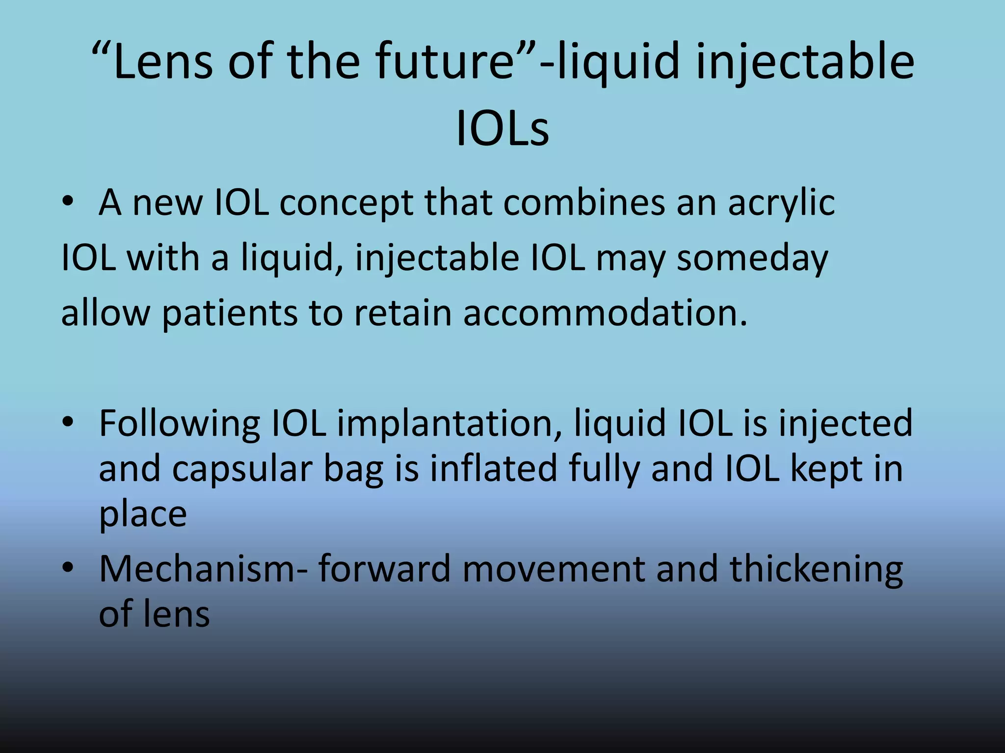 Intra ocular lens | PPTX