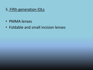 Intra ocular lens | PPTX