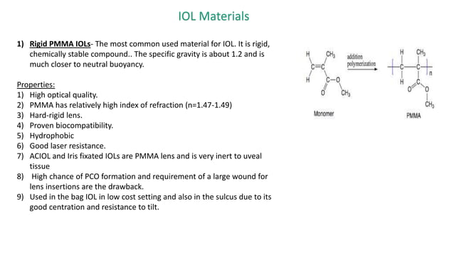 Intra Ocular lens | PPTX | Eye and Vision Conditions | Diseases and ...