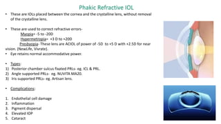 Intra Ocular lens | PPTX