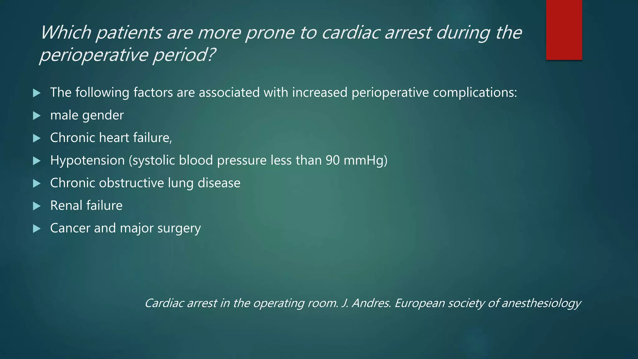Intra operative cardiac arrest | PPTX