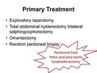 Intra operative Management of Ovarian Neoplasia | PPTX