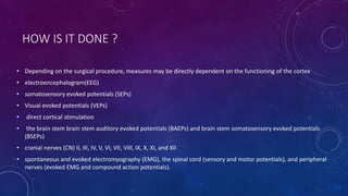 Intra operative neurophysiological monitoring | PPTX