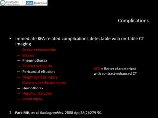 Intra procedural ct during rfa final | PPT