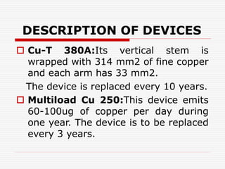 INTRA-UTERINE DEVICES.ppt | Pregnancy | Reproductive Health
