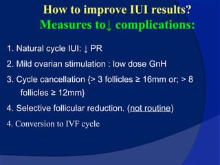 Intra uterine insemination for unexplained infertility | PPT
