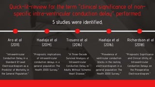 Non-Specific Intra-Ventricular Conduction Delay - A quick-lit-review | PDF