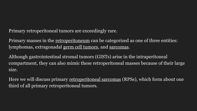 Intra Abdominal Abscess Mesenteric Cyst Retroperitoneal Tumors.pptx ...