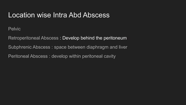 Intra Abdominal Abscess Mesenteric Cyst Retroperitoneal Tumors.pptx ...