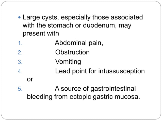Intra abdominal cysts in children | PPTX