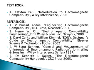 Intra and inter emi, elements of interference | PPTX