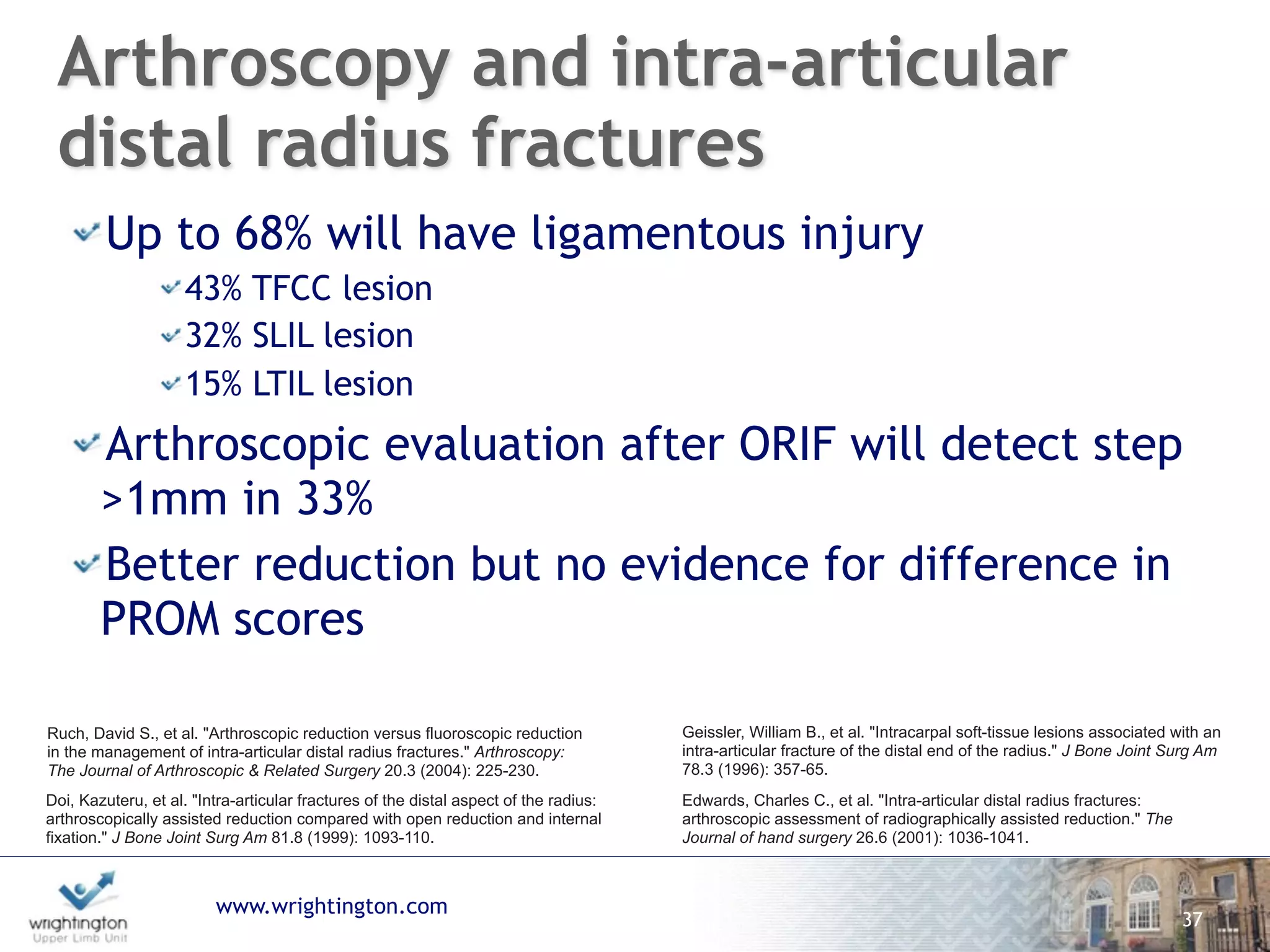 Intra-articular Dista Radius Fracture | PDF