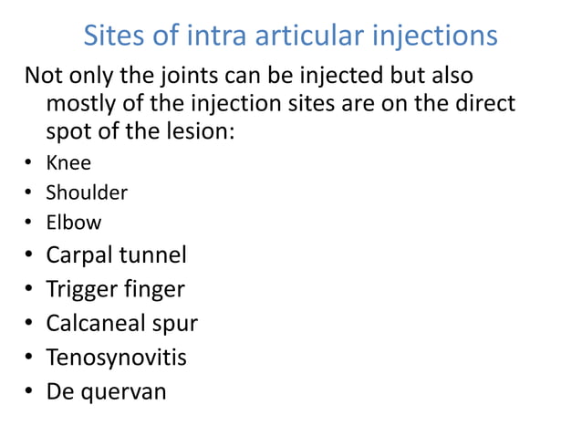 Intra articular injection by dr. ahmed shedeed | PPTX