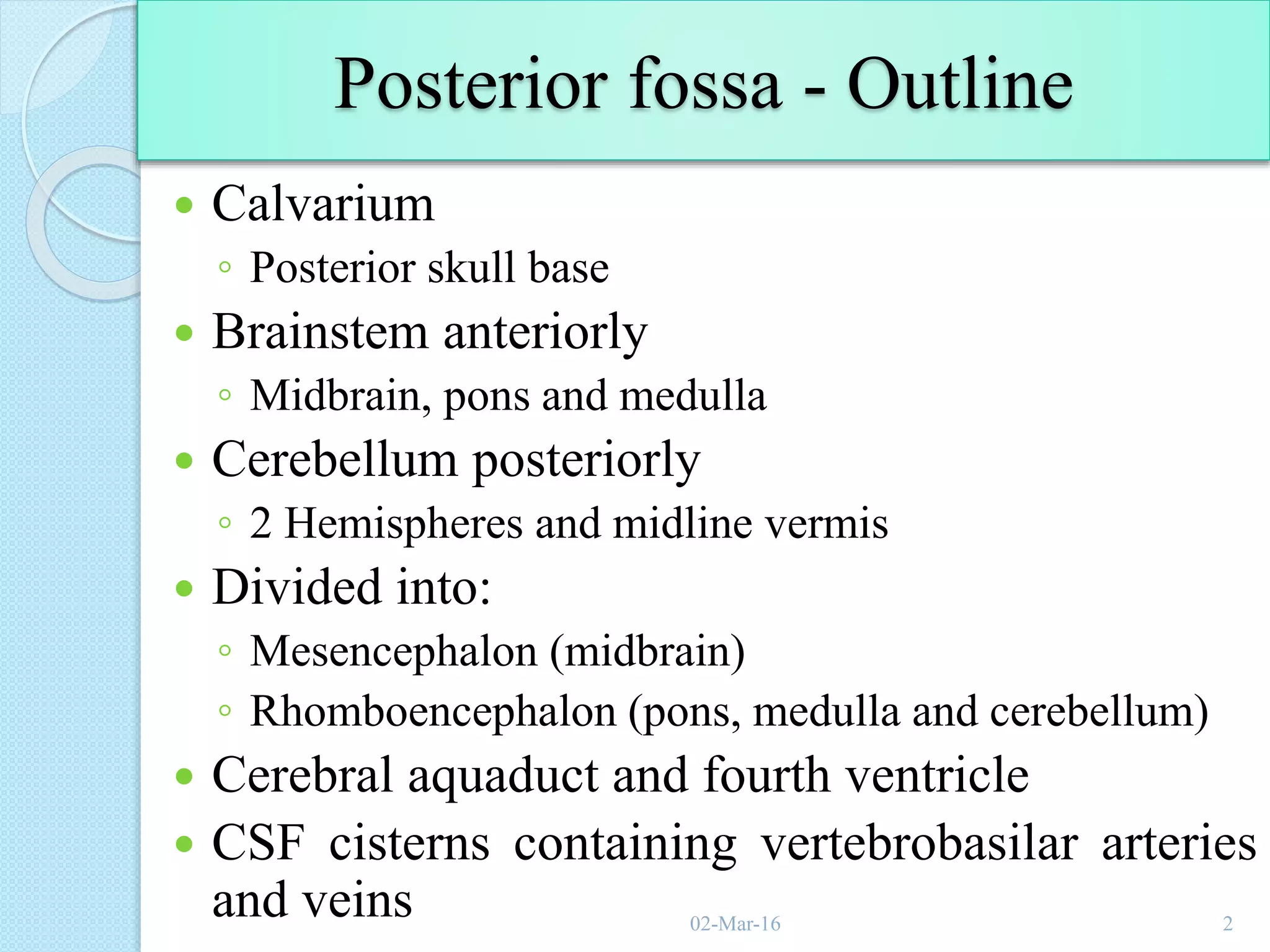 Intra axial posterior fossa tumor | PPTX
