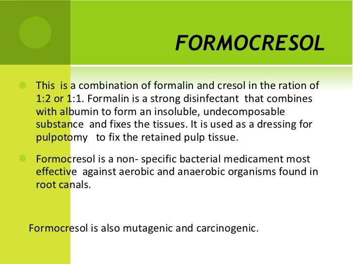 Intra canal medicaments