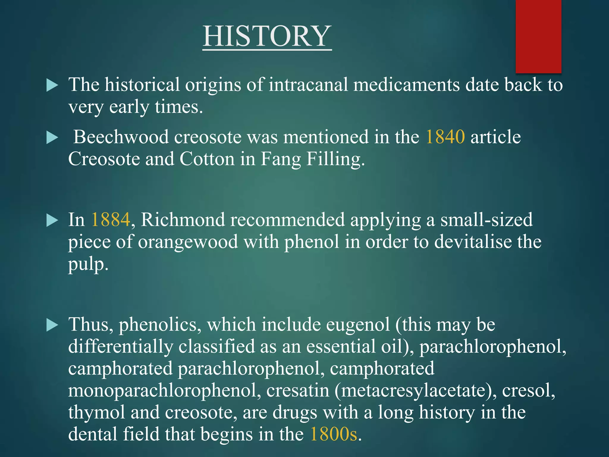 Intracanal medicaments | PPTX