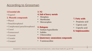 intracanal medicaments and in endodontics | PPTX