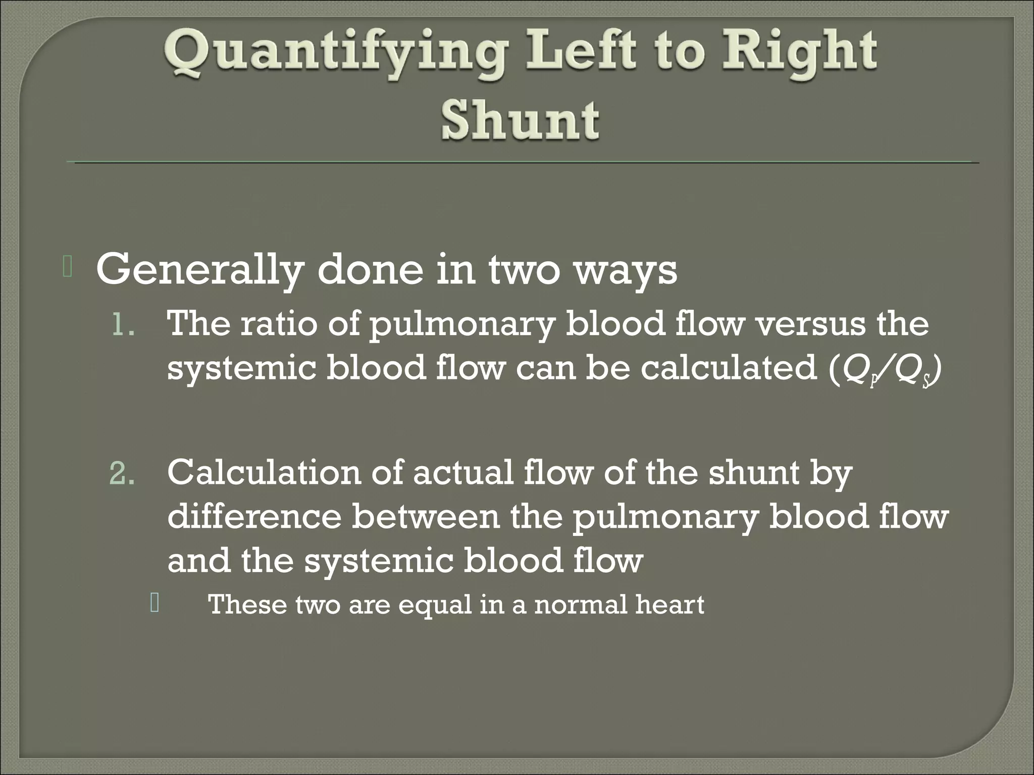 Intracardiac shunts | PPT