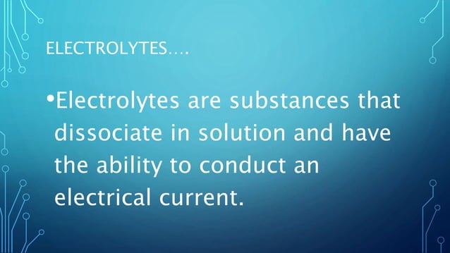 Intracellular and extracellular electrolytes, buffer solution and ...