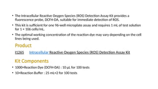 Intracellular Reactive Oxygen Species (ROS) Detection Assay Kit | TCI ...