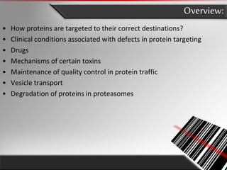 Intracellular Traffic and Sorting of Proteins | PPTX