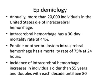 Intracerebral hemorrhage | PPT